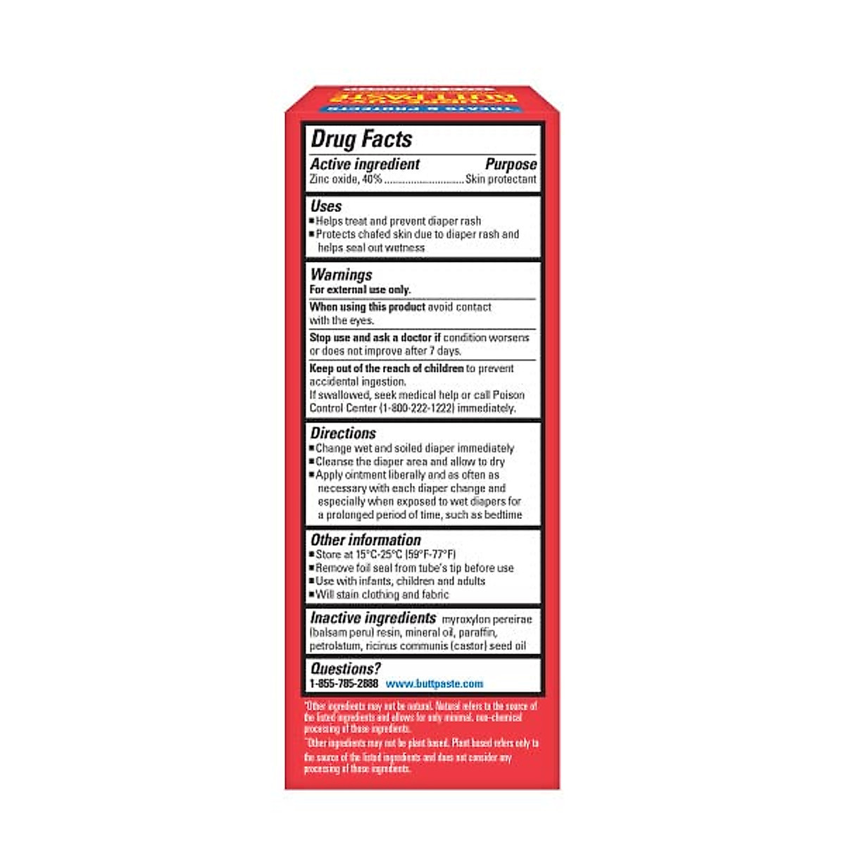 Boudreaux's Butt Paste Maximum Strength Diaper Cream, 2 Ounce (3 Pack)