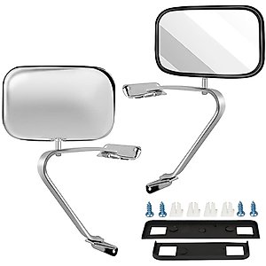 Ineedup Replacement Mirrors Tow Mirrors Fit for 80-96 For Ford For F150 For F250 For F350 For F450 Ranger Bronco Explorer Truck Pickup Left and Right Side Manual Control