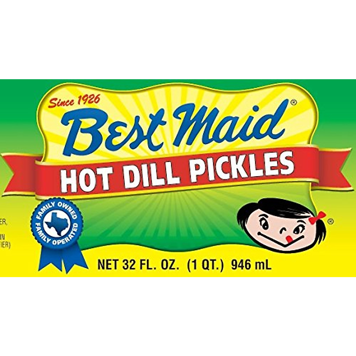 Best Maid Pickles 32oz Glass Jar (Pack of 2) Select Flavor Below (Hot Dill)