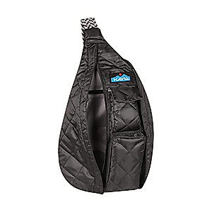 KAVU Original Rope Puff Diamond Quilted Mini Sling Pack - Black