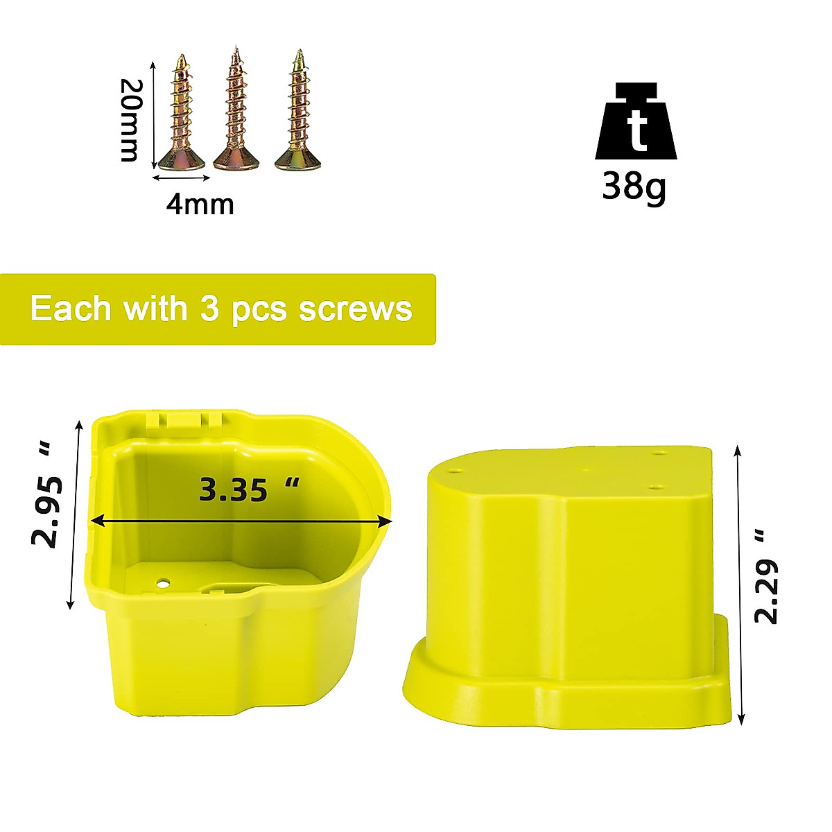 Crivnhar 4 Pack Battery Holder Compatible for Ryobi 18V Battery Mounts Dock Holder Fit Compatible for ONE+ P102 P103 P104 P105 P107 P108 P109(w/12 Screws)