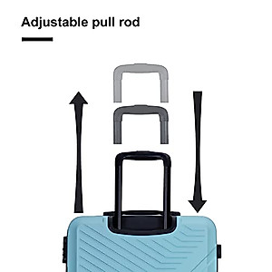 Tripcomp Luggage Sets Wear-Resistance Hardside Lightweight Suitcase Double Spinner Wheels, TSA Lock,Two Hooks, Scratch-resistant Carry-on,3 Piece Set(20inch 24inch 28inch) (Green)