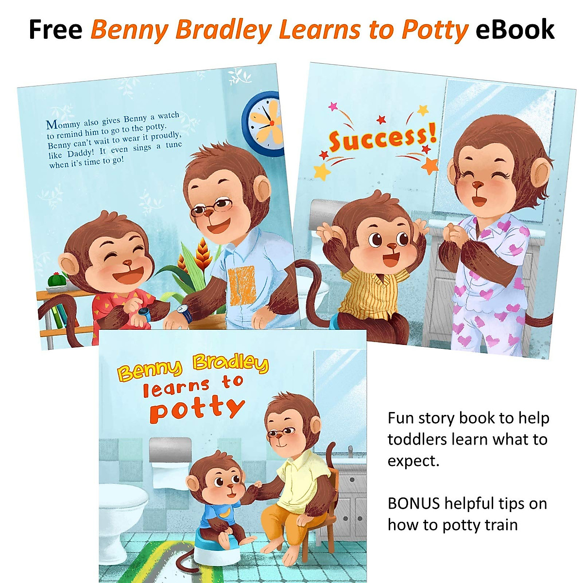 Potty Training Watch for Kids V1 – A Water Resistant Potty Reminder Device for Boys and Girls to Train Your Toddler with Fun/Musical and Vibration Interval Reminders with Potty Training eBook (Blue)