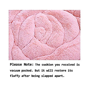 IPENNY Soft Cozy Seat Cushion Plush Rose Seat Pad Seat Pillow Relieves Back Coccyx Sciatica and Tailbone Pain Relief Chair Cushions Chair Pads for Home Office Sofa
