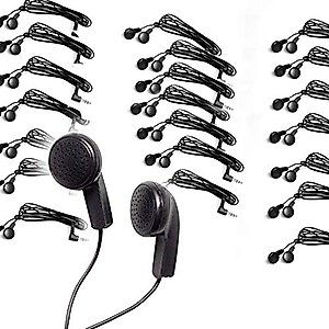 Pack of 100 Bulk Earbuds Headphones Wholesale Ear Buds for Classroom