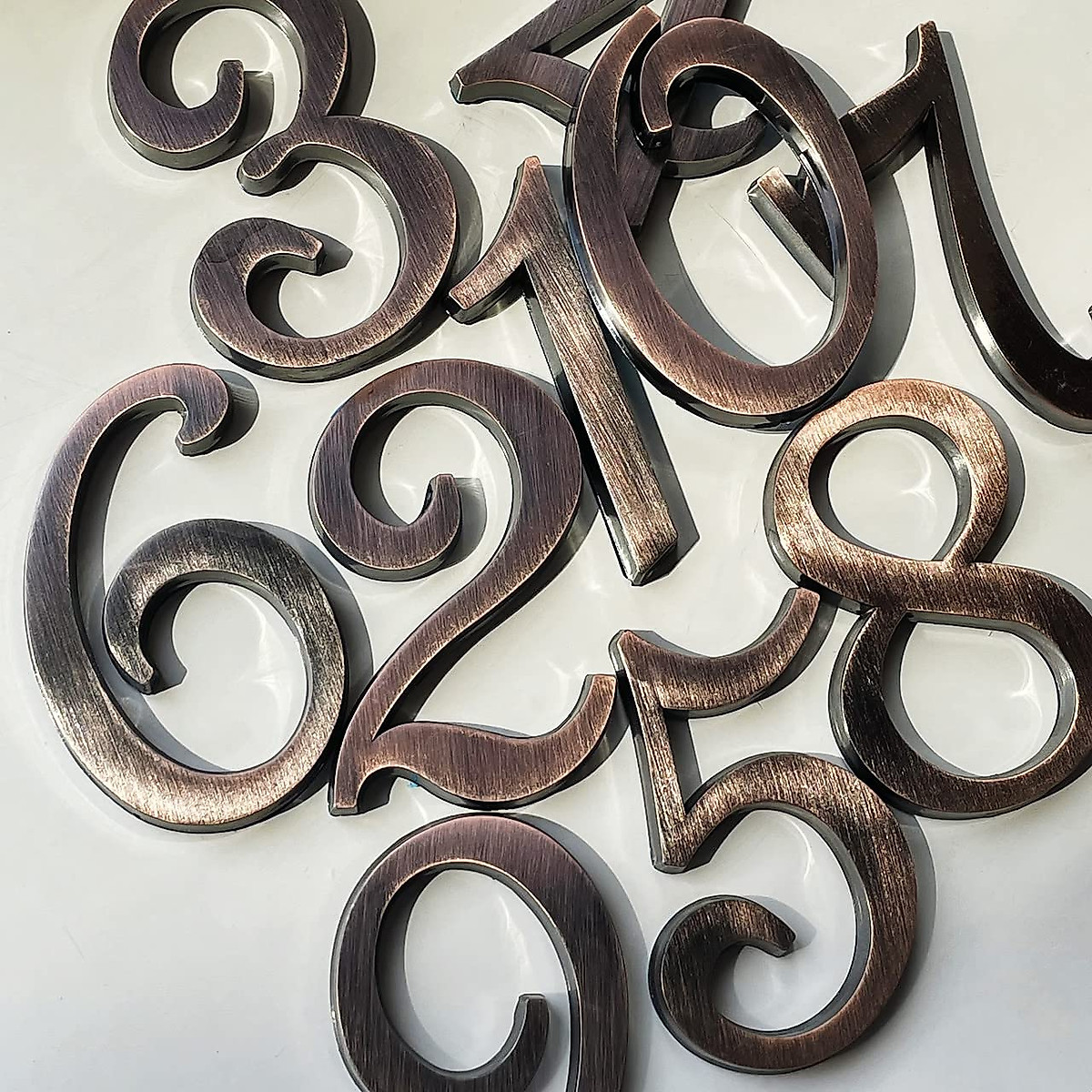 Waterproof House Mailbox Numbers 3 Inch Door Number Address Sign Stickers for Apartment Hotel Office Home Yard Outside or Business Decoration Project. (Copper)