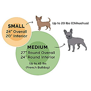 Furhaven 27" Round Calming Donut Dog Bed for Medium/Small Dogs, Washable, For Dogs Up to 45 lbs - Plush Velvet Waves Hooded Donut Bed - Dark Gray, Medium