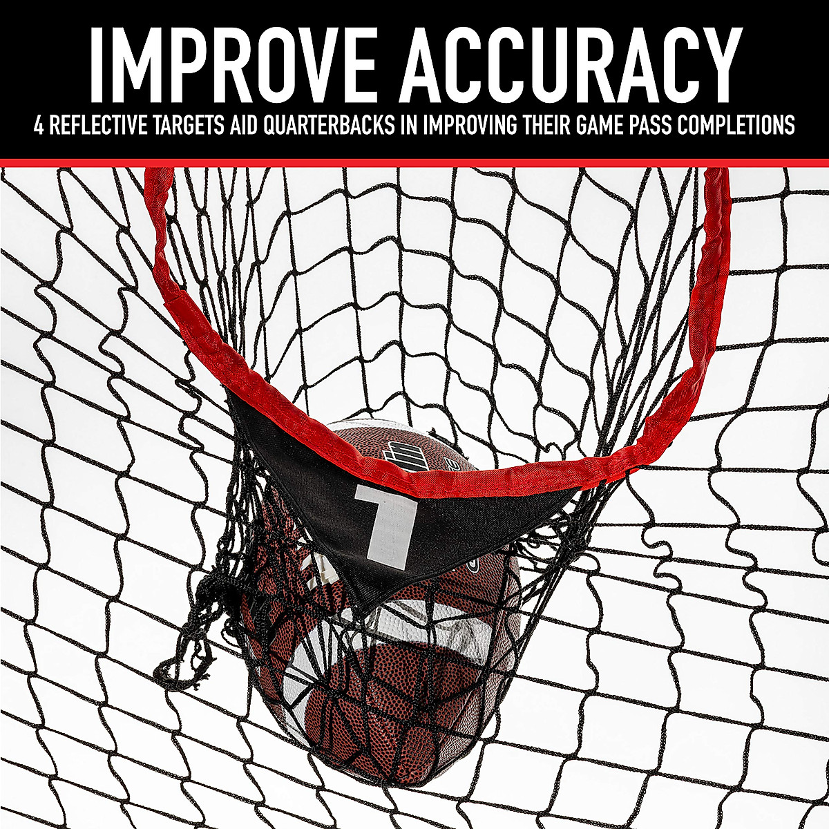 Franklin Sports 8 Foot x 8 Foot Football Accuracy Target – Four Targets – Improve Throwing Skills – Quarterback Training – Football Training