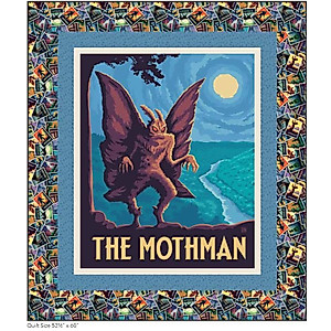 Riley Blake 36"" X 44"" Panel Bigfoot Legends of The National Parks The Missing Link Fantasy Cotton Fabric Panel (PD15063-PANEL), Green