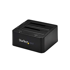 StarTech.com Dual-Bay USB 3.0 to SATA and IDE Hard Drive Docking Station, USB Hard Drive Dock, External 2.5/3.5" SATA III/IDE, SSD/HDD Docking Station, Hot-Swap Drive Bays, Top-Loading (UNIDOCKU33)