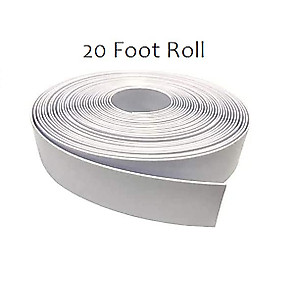 3/4" Vinyl Chair Strap for Patio Pool Lawn Garden Furniture Repair 20' Durable Roll - Best for Strapping, Repair & Restoration (White Color #201)