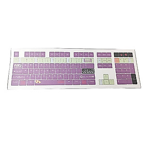 Kooku RiCKONS 108 Anime keycaps Dye Sublimation Personalized Keycaps for Mechanical Gaming Keyboards (Cherry Switches) (EVA)