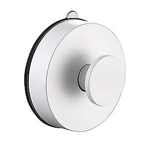 Suction Cup Hook (White) - Towel Hooks for Loofah Towels Coat Bathrobe - Shower Suction Hooks Heavy Duty for Glass Door Mirror Tile Windows - Waterproof,Reusable,2 PCS