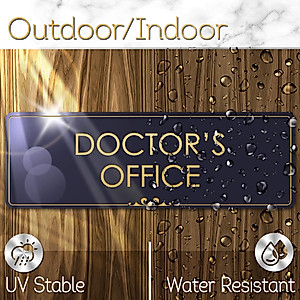 Doctor's Office SignBlack/Gold, Engraved, 3" x 9", Fade Resistance, Indoor/Outdoor Use, USA MADE By My Sign Center