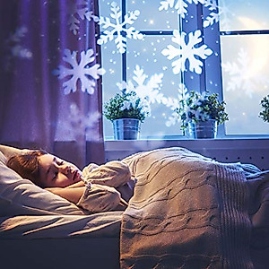 Tangkula Christmas Snowflake LED Projector Lights, Rotating Snowfall Projection with Remote Control, Outdoor Landscape Decorative Lighting for Christmas, Holiday, Party, Wedding, Garden, Patio