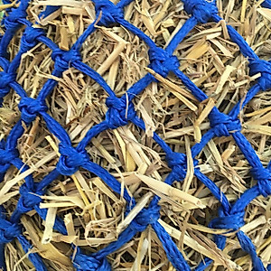 Majestic Ally 2”x2” Holes Highly Durable Very Sturdy 36" Hay Net with for Horses, Goat, Travel Feeder for Trailer and Stall, Reduces Waste (Royal Blue)