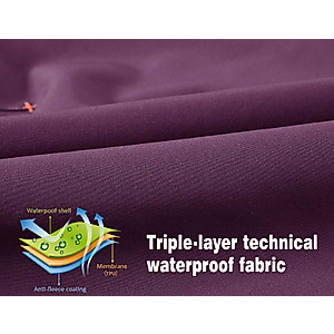 Rdruko Women's Ski Pants Waterproof Insulated Outdoor Hiking Winter Softshell Cold Weather(Purple, US M)