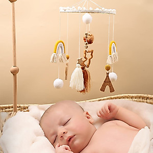 Boho Rainbow Mobile, Muulaii Neutral Baby Crib Mobile, Baby Mobile for Crib, Handmade Baby Mobile, Macrame Rainbow Baby Mobile, Rainbow Baby Mobile Baby Crib Mobile Kids Room Nursery Decor