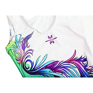 United All Around Turquoise Flower Ombre With Crystal Rhinestones #505 9-10 Years AXS