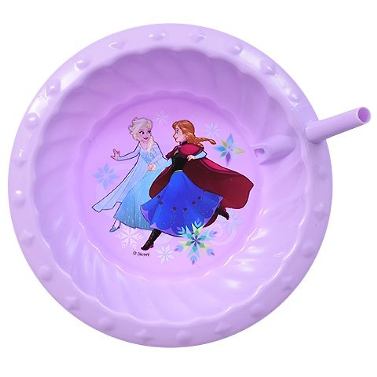 Zak Designs Disney Frozen Childrens Sipper Cereal Bowl With Straw