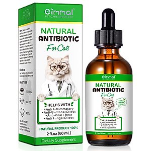 REBODUM Premium Cat Antibiotics Supplement - Essential Multivitamin for Infection Support-Cat Antibiotic, Supports Cat Allergy Itch Relief, white