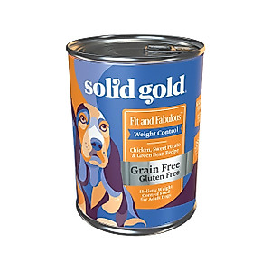 Solid Gold Fit & Fabulous Chicken, Sweet Potato & Green Bean Weight Control Grain Free Wet Dog Food, 13.2 oz.