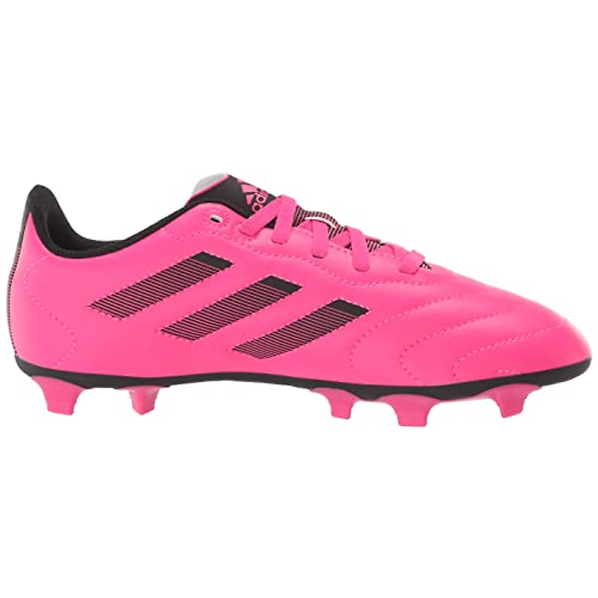 adidas Goletto VIII Firm Ground Soccer Shoe, Team Shock Pink/Black/Black, 13 US Unisex Little Kid
