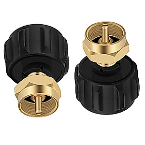 KEESHA 2 Pack Propane Refill Adapters 1lb to 20lb for QCC1 / Type1 Propane Tank Throwaway Disposable Cylinder Propane Bottle