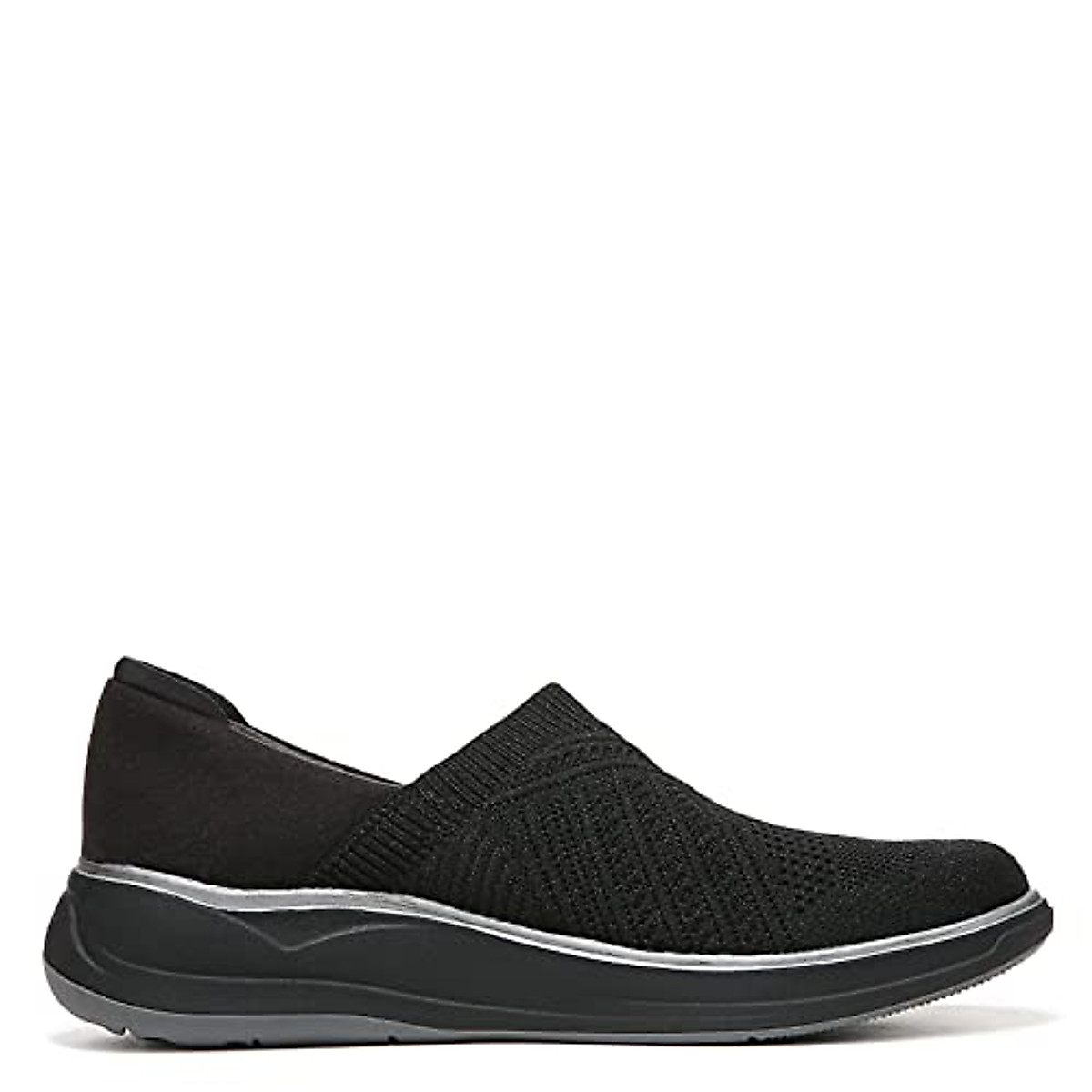 BZees Women's Triumph Slip-On Sneaker, Black, 9 Wide