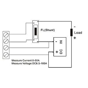 DROK® Small Digital Multimeter, DC 6.5-100V 50A Voltage Amperage Power Energy Meter DC Volt Amp Tester Watt Meter Gauge Monitor LCD Digital Display with Blue Backlight with 50A/75mV Shunt