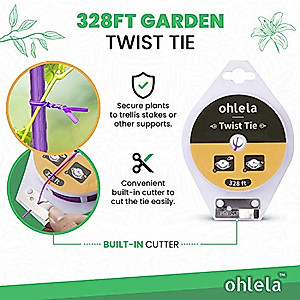 Large Tomato Cages for Garden - 48 Inches, 3-Pack Multifunctional Purple Tomato Plant Support for Vine, Vegetables, Fruits & Flowers with Adjustable Stake Arms - Non-Rusting with 328ft Twist Tie