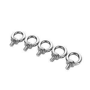 Eowpower 5 Pieces Stainless Steel M10 Male Thread Machinery Shoulder Lifting Ring Eye Bolts