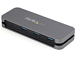 StarTech.com 4 Port USB C Hub - 3X USB-A/1x USB-C - 5Gbps USB 3.0 Type-C Hub (3.2/3.1 Gen 1) - Bus Powered - Portable USB-C to USB-A Adapter Hub - 11.2" (28.5cm) Cable w/Cable Management (HB30CM3A1CB)