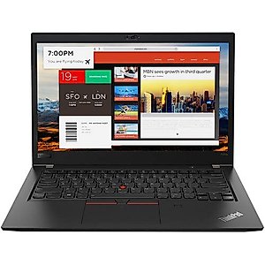 Lenovo ThinkPad T480s Notebook | 14.0" FHD Touch 250nit IR Camera | Intel i7-8650U Quad-Core | 16GB DDR4 | 256GB SSD | 3 Year On-site