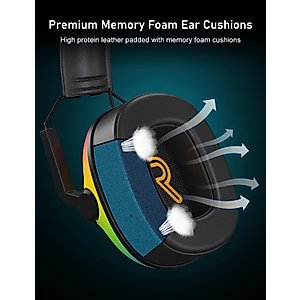 SENZER SG500 Surround Sound Pro Gaming Headset with Noise Cancelling Microphone - Soft Memory Foam Padding - Portable Foldable Headphones for PC, PS4, PS5, Xbox One, Switch - Gradient