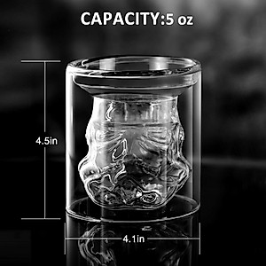 Creative Whisky Sobriety Glasses, Flask Carafe, Whiskey Carafe for Wine, Bourbon, Liquor, Vodka, Scotch, 150ml Gifts for Men, 2 pcs…