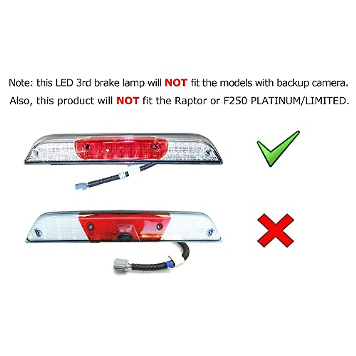 iJDMTOY Smoked Lens Raptor_Style 3-Dot LED High Mount Third Brake Light Kit Compatible With Ford 2015-2020 F-150, 2017-up F-250 F-350, 2019-up Ranger, 2022-up Maverick (Excluding Raptor)