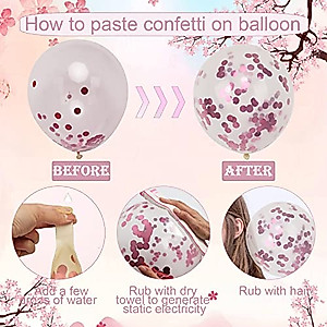 Pink Birthday Decorations, Happy Birthday Banner, Pink Birthday Balloons Decorations, 16 pcs 12 inch Happy Birthday Balloons with 2 Ribbons for Girl and Women Birthday Party Decoration