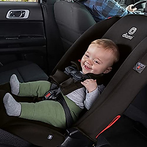 Diono Radian 3R, 3-in-1 Convertible Car Seat, Rear Facing & Forward Facing, 10 Years 1 Car Seat, Slim Fit 3 Across, Jet Black