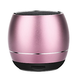 Aresrora Portable Bluetooth Speakers,Outdoors Wireless Mini Bluetooth Speaker with Built-in-Mic,Handsfree Call,TF Card,HD Sound and Bass for iPhone Ipad Android Smartphone and More (Rose Gold)