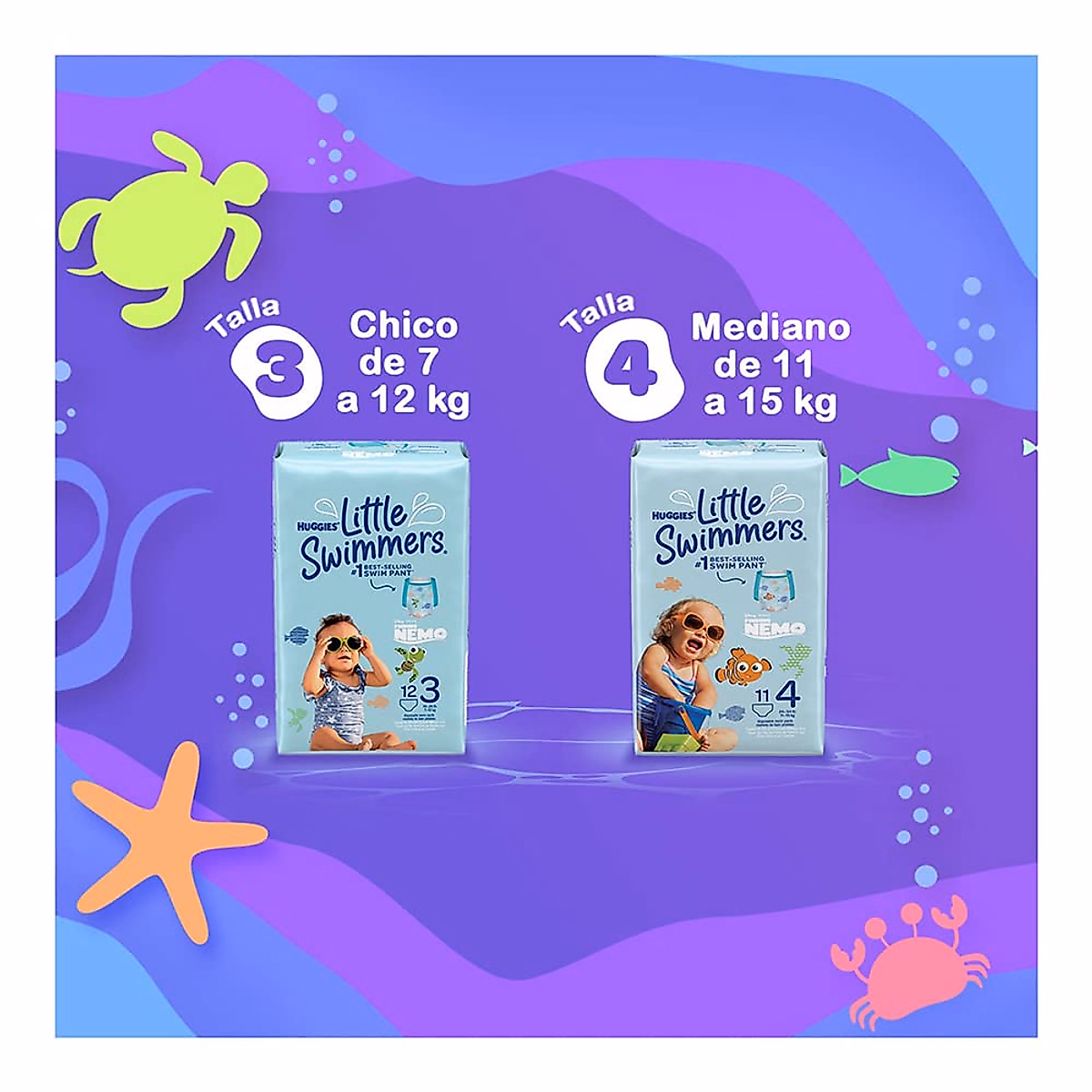Huggies Little Swimmers Disposable Swim Diapers, Swimpants, Size 3 Small (16-26 lb.), 12 Ct. (Packaging May Vary)