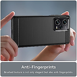 Case For Redmi Note 12 Pro,Xiaomi Poco X5 Pro Case,TPU Carbon fiber Soft Silicone Bumpers Protective Cover Anti-Scratch Shockproof Phone Case For Redmi Note 12 Pro 5G/Xiaomi Poco X5 Pro (Lasi Black)