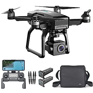 SJRC F7 PRO GPS Drone 4K Dual HD Camera 3-Axis Gimbal Professional Aerial Photography 3KM Brushless Quadcopter VS F11 4K Pro (Two Batteries)