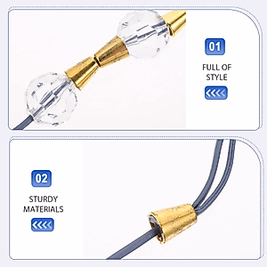 2pcs Crystal Curtain Rope Tie Rope Curtain Tieback Drapery Holdback Rope Curtain Holdback Home Curtain Fixing Strap Curtain Binding Strap Crystal Curtain Holder Retro Curtain Rope