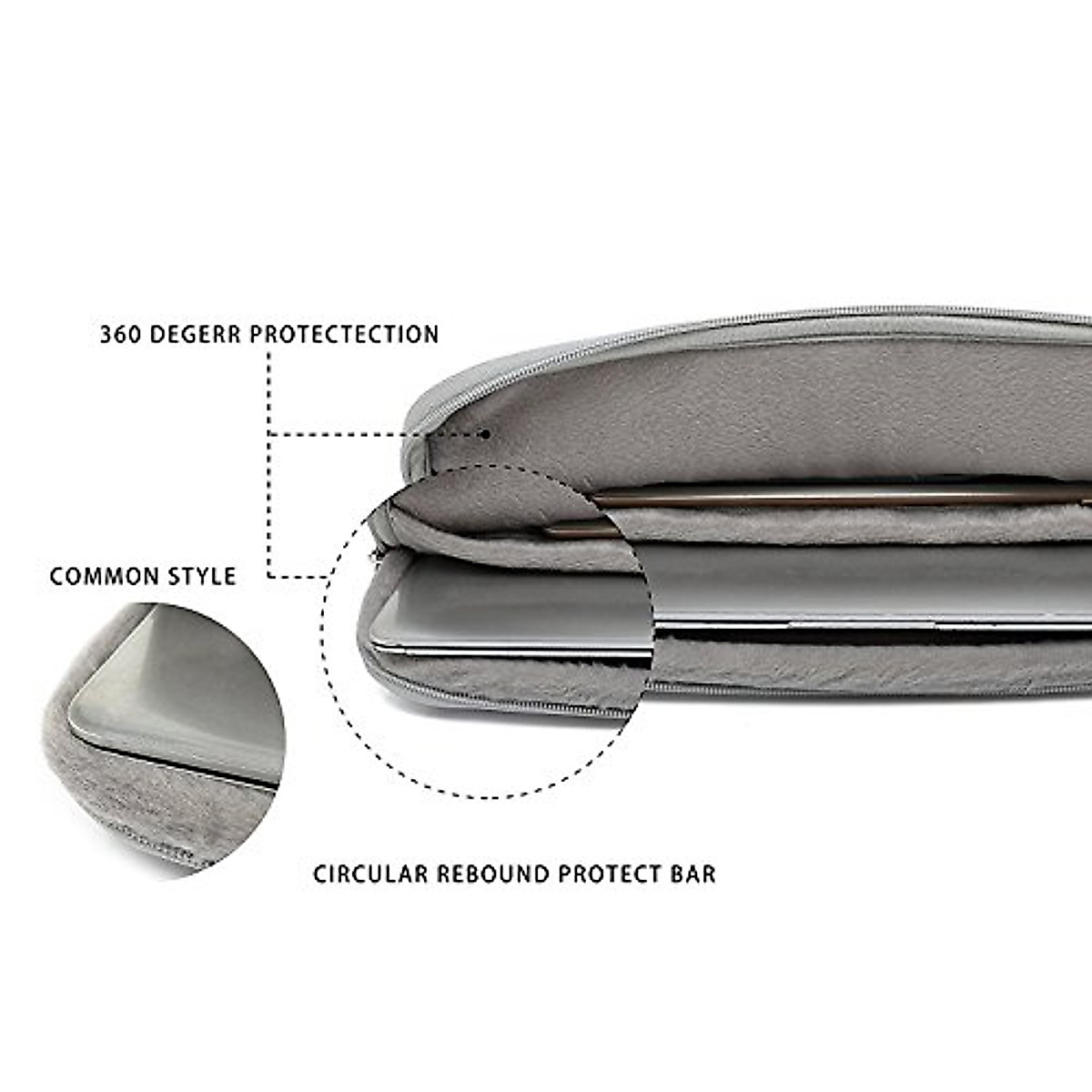 Canvaslife Marble Pattern 360 Degree Protective Waterproof Laptop Sleeve 15 Inch 15 Case and 15.6 Laptop Bag