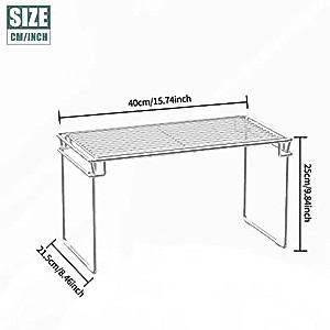 Joy Aid Heavy Duty Stackable Shelf Rack for Cookware, Appliance, Tools and More, Organization Shelf for Kitchen, Bathroom, Garage and Tool Shed, 304 Stainless Steel…