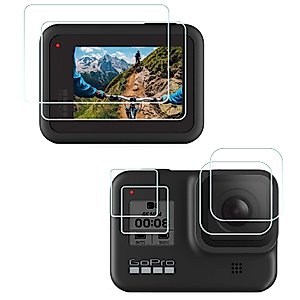 HUIPUXIANG Screen Protector for GoPro Hero 8 Black Action Camera, 0.3mm High Definition 9H Hardness Optical LCD Premium Glass Protective Cover [2+2+2 Pack]