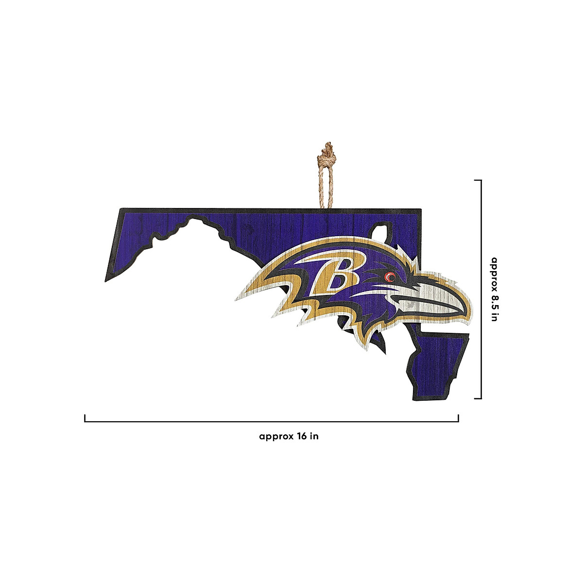 FOCO Baltimore Ravens NFL Wood State Sign