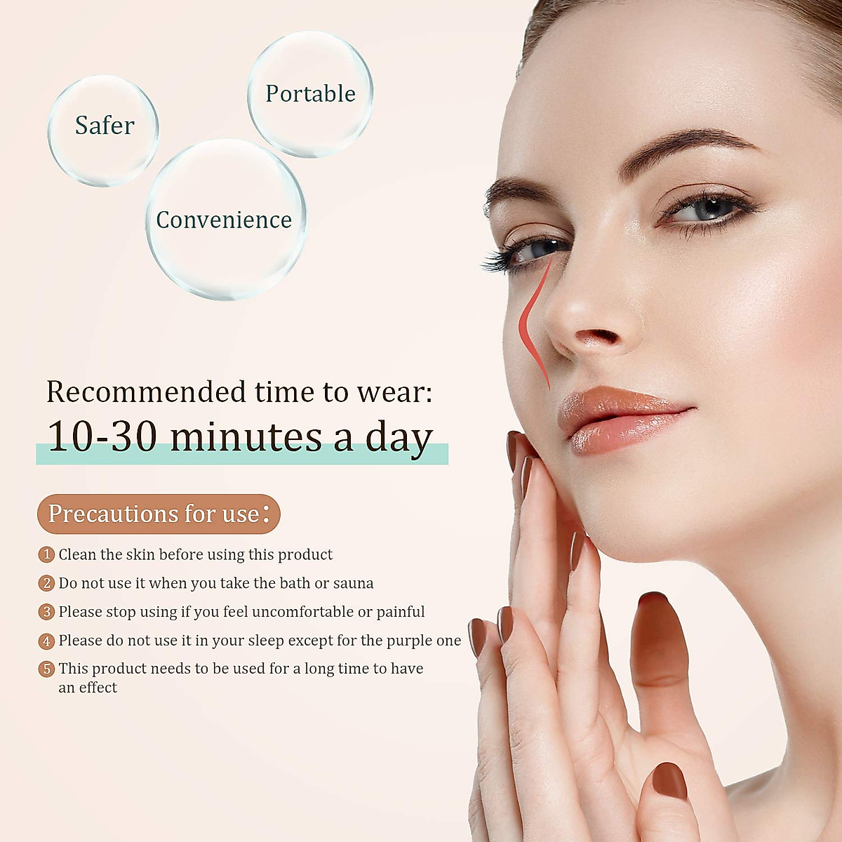 5 Pieces Nose up Lifting Clips Silicone Nose Bridge Slimming Clips Beauty Clip Tools for Women