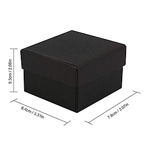 sdoot Watch Box, Watch Gift Box 12 Packs, Black Gift Boxes for Watches with Pillow Cushion, Jewelry Gift Boxes for Bracelets, 3.3'' × 3.1'' × 2.1''